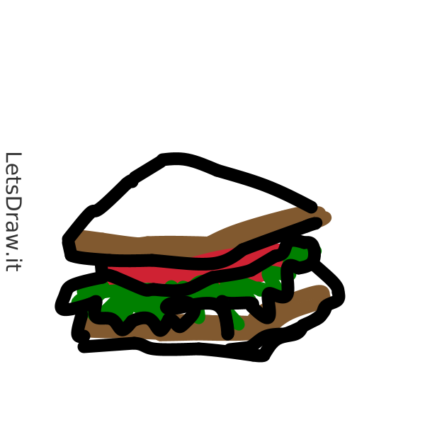 How to draw sandwich / 15czqrmn.png / LetsDrawIt