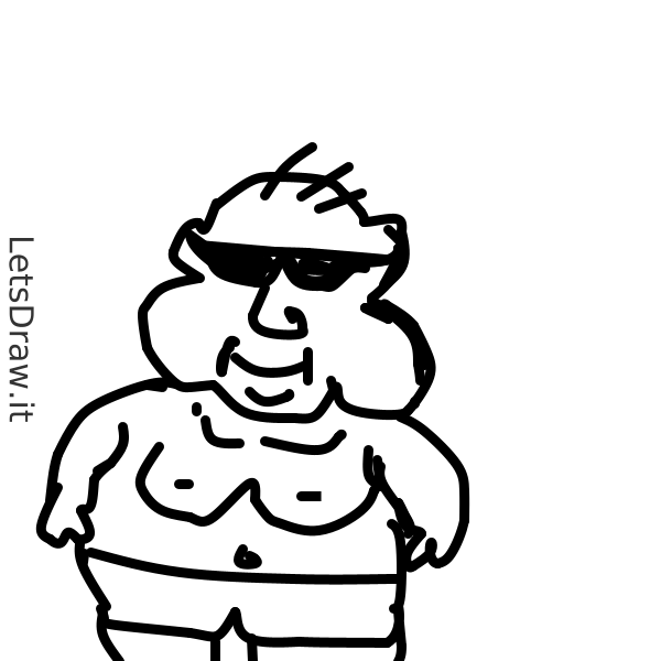 How to draw fat man / 15jema715.png / LetsDrawIt
