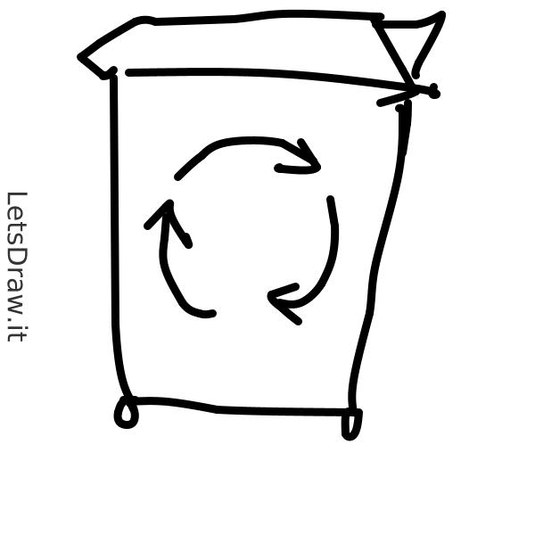 How to draw recycling bin / 176cpf3ub.png / LetsDrawIt