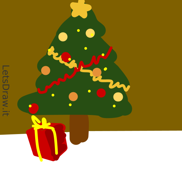 How to draw christmas tree / 17ur89qec.png / LetsDrawIt