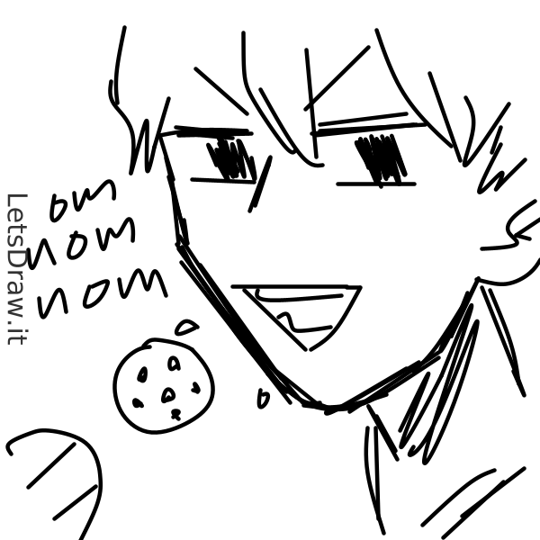 How to draw eating / 184hktcf9.png / LetsDrawIt