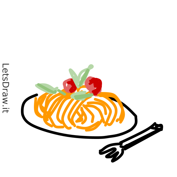 How to draw spaghetti / 1886gf5tp.png / LetsDrawIt