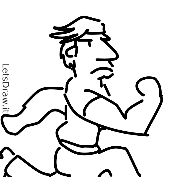 How to draw Running man / LetsDrawIt