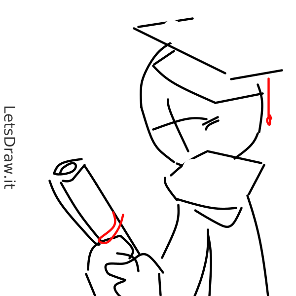 How to draw graduate / 1bi1psp4f.png / LetsDrawIt