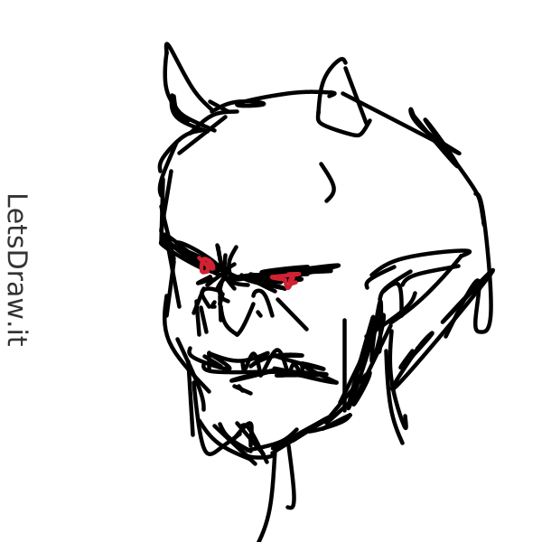 How to draw demon / 1er5bffyh.png / LetsDrawIt