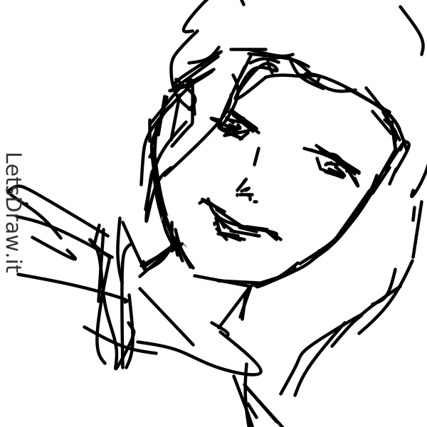 How to draw lady / 1etngjc7f.png / LetsDrawIt