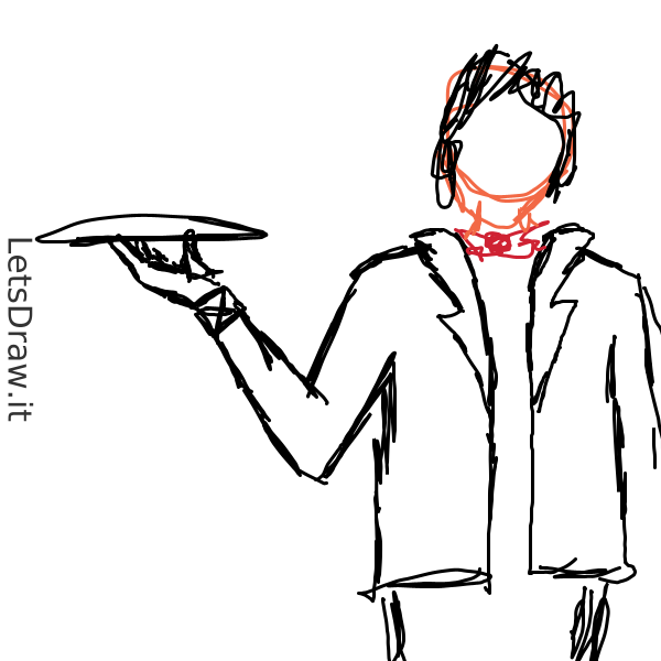 How to draw waiter / 1f3u8osgi.png / LetsDrawIt