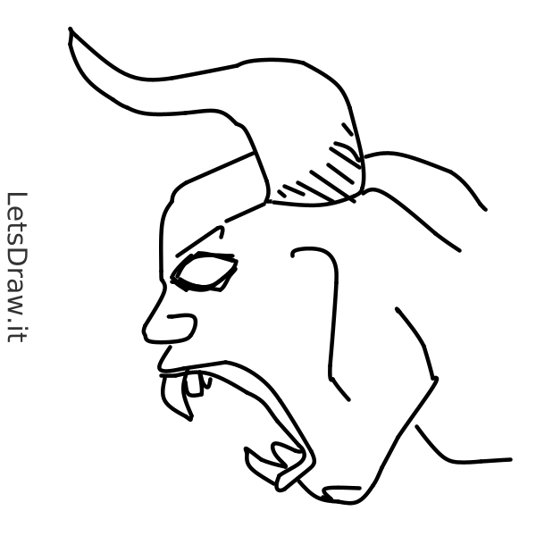 How to draw demon / 1h9xb366e.png / LetsDrawIt