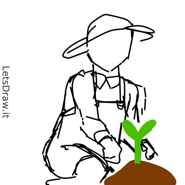 How to draw gardener / 1i9ambs7g.png / LetsDrawIt