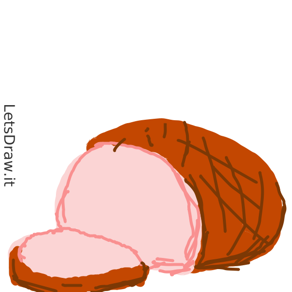 How to draw ham / 1j3xtrbcj.png / LetsDrawIt