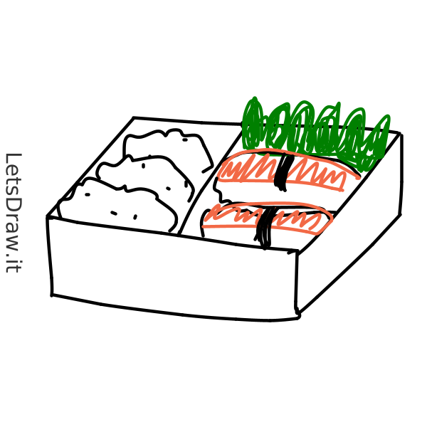 How to draw lunch / 1o17d5oci.png / LetsDrawIt