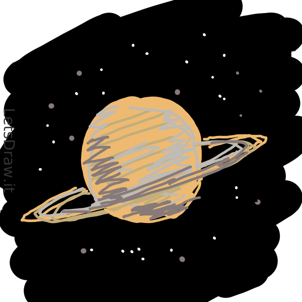 How to draw Saturn / 1pa1firph.png / LetsDrawIt