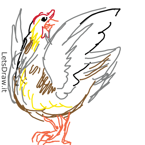 How to draw chicken wing / 1qejce3p9.png / LetsDrawIt