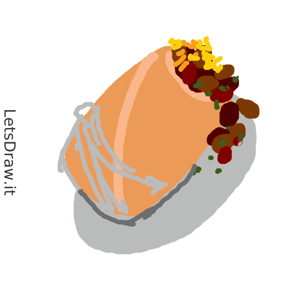 How to draw burrito / LetsDrawIt