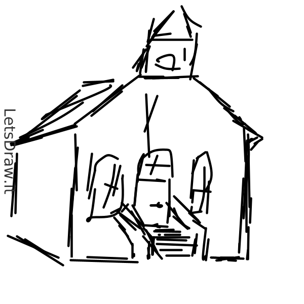 How to draw church / 1tembgx67.png / LetsDrawIt