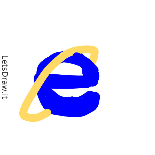 How to draw Internet Explorer / LetsDrawIt