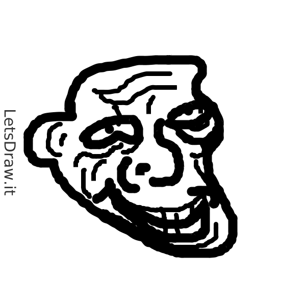 How to draw troll face / 1wmtqd4f4.png / LetsDrawIt