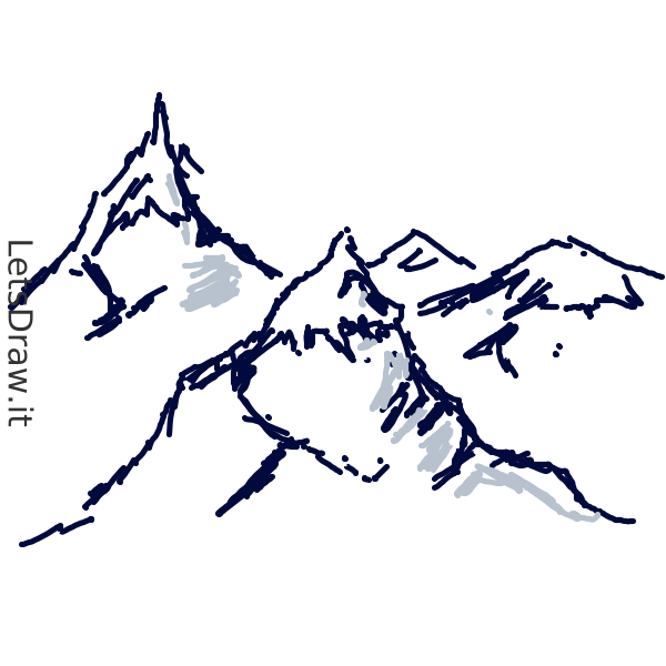 How to draw mountains / 33d18a3yd.png / LetsDrawIt