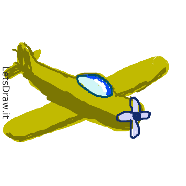 How to draw airplane / 38gbo17wa.png / LetsDrawIt