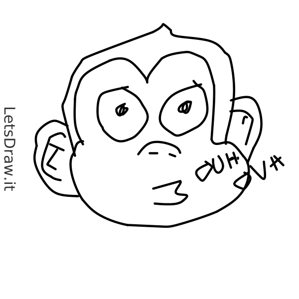 How to draw monkey / 3aj5e84cd.png / LetsDrawIt