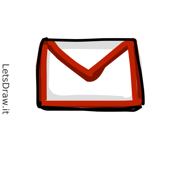 How to draw Gmail / 3btokwupw.png / LetsDrawIt