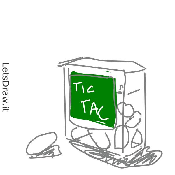How to draw Tic Tac / 3c36m1ut.png / LetsDrawIt