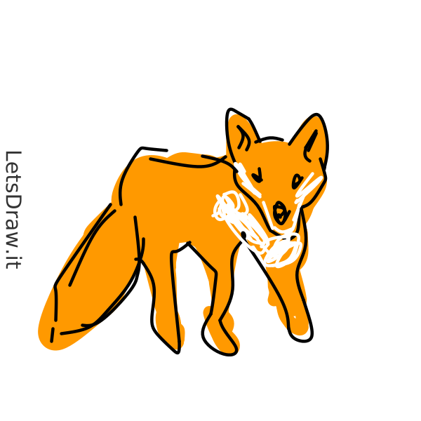 How to draw fox / 3cb18fu34.png / LetsDrawIt
