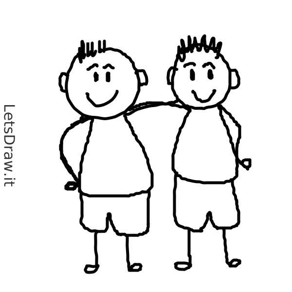 How to draw friends / 3ehgogdo9.png / LetsDrawIt