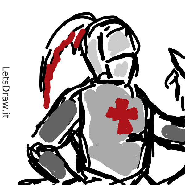 How to draw knight / 3f67toi67.png / LetsDrawIt