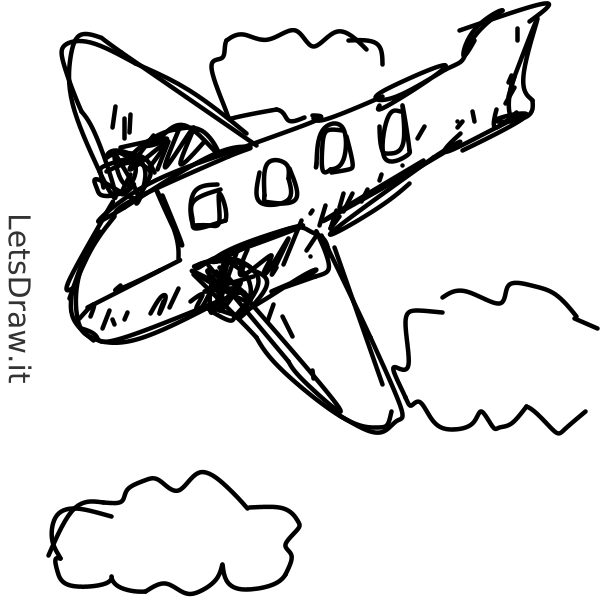 How to draw airplane / 3fd5rw5en.png / LetsDrawIt