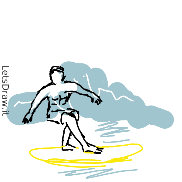 How to draw Surfing / 3g4dowya8.png / LetsDrawIt