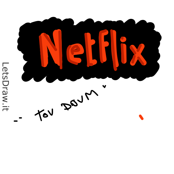 How to draw netflix / 3h8iczn1p.png / LetsDrawIt