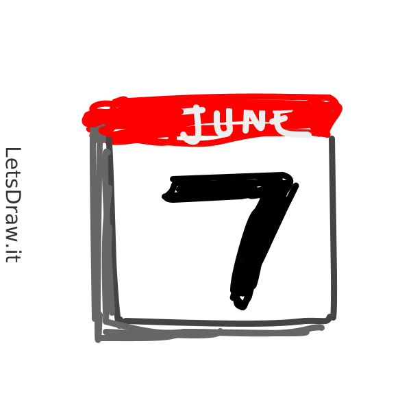 How to draw calendar / 3if1fgjx9.png / LetsDrawIt