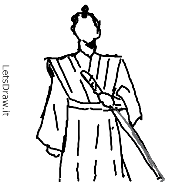 How to draw Samurai / 3jjitdxe4.png / LetsDrawIt