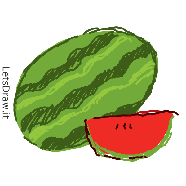 How to draw watermelon / 3nybt6ndr.png / LetsDrawIt