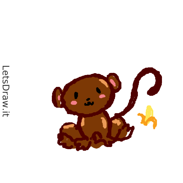How to draw monkey / 3oe1oxs4i.png / LetsDrawIt