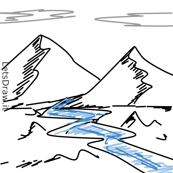 How to draw river / 3pesdze15.png / LetsDrawIt