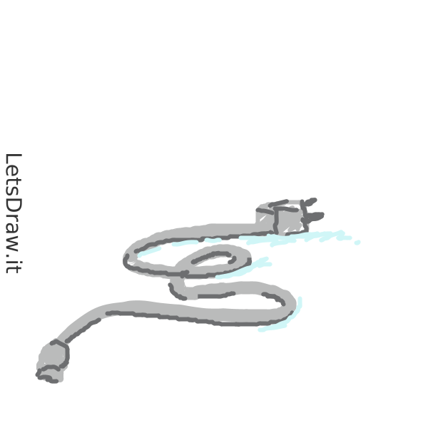 How to draw charging cable / 3s3nomco9.png / LetsDrawIt