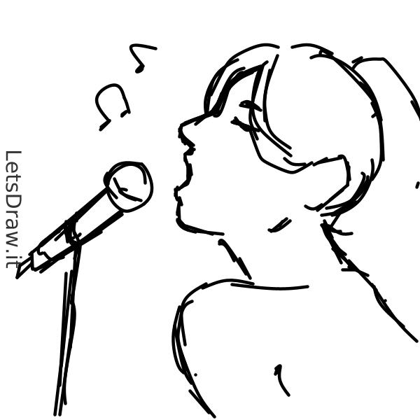 How to draw singer / 3tiqbyhck.png / LetsDrawIt