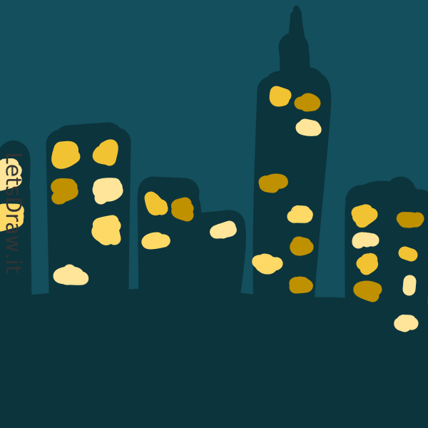 How to draw city / 3tx6ecs8k.png / LetsDrawIt