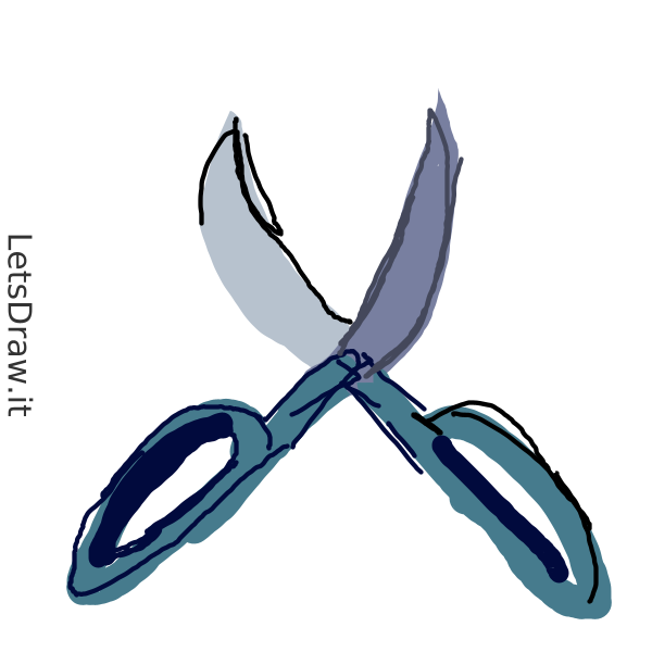 How to draw pair of scissors / 3u7hx37qf.png / LetsDrawIt