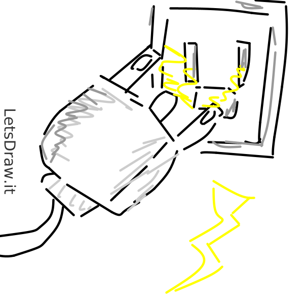 How to draw power socket / LetsDrawIt