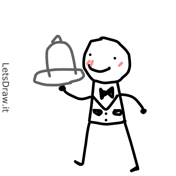 How to draw waiter / 3wospyxw8.png / LetsDrawIt