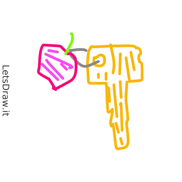 How to draw keys / 3yebj6bgb.png / LetsDrawIt