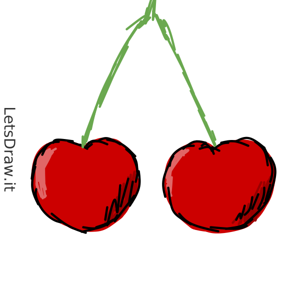 How to draw cherries / 439zdk94f.png / LetsDrawIt