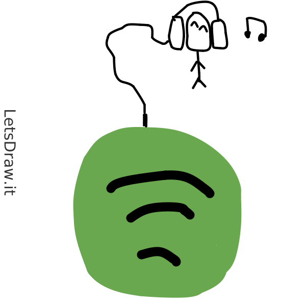 How to draw Spotify / 43phex7nw.png / LetsDrawIt