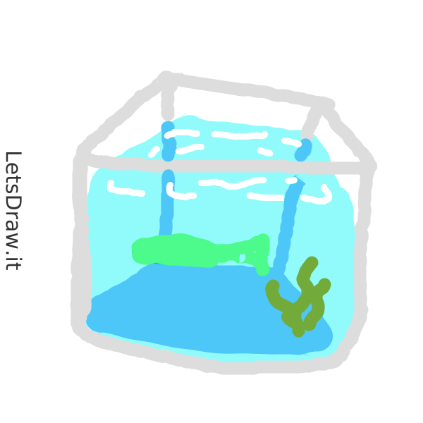 How to draw aquarium / 4415tcuk9.png / LetsDrawIt