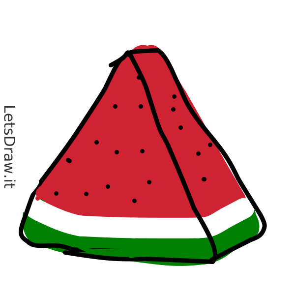 How to draw watermelon / 454bz961.png / LetsDrawIt