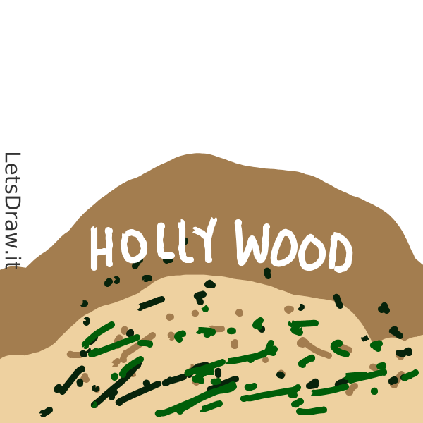 How to draw Hollywood / 454dmfjc6.png / LetsDrawIt
