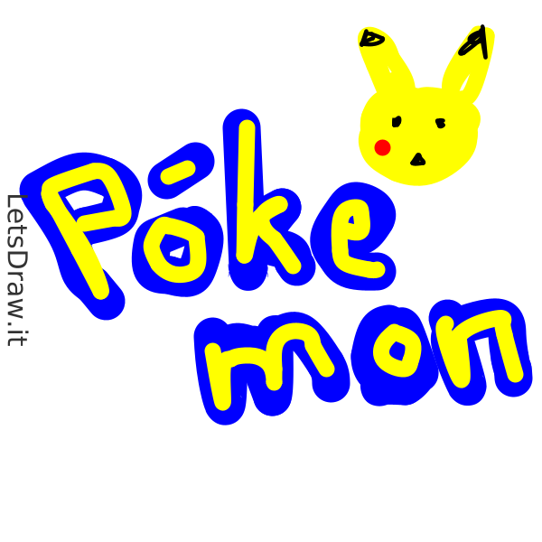 How to draw Pokemon logo / 45dmfgymk.png / LetsDrawIt